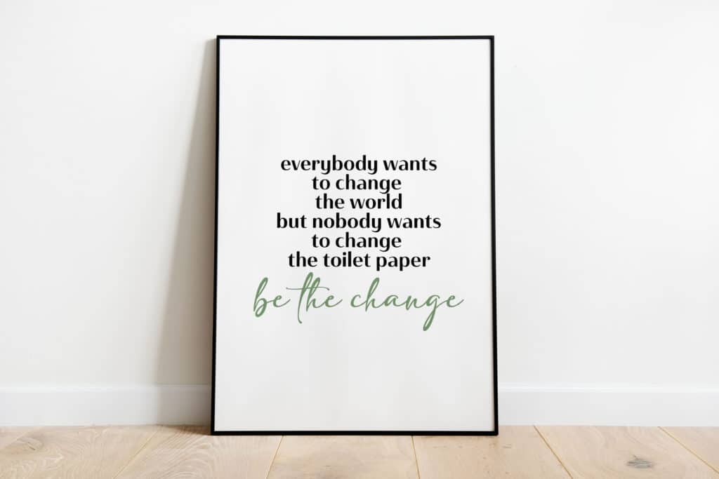 Poster - Be the change | Wallll - Snelle, Betrouwbare Levering