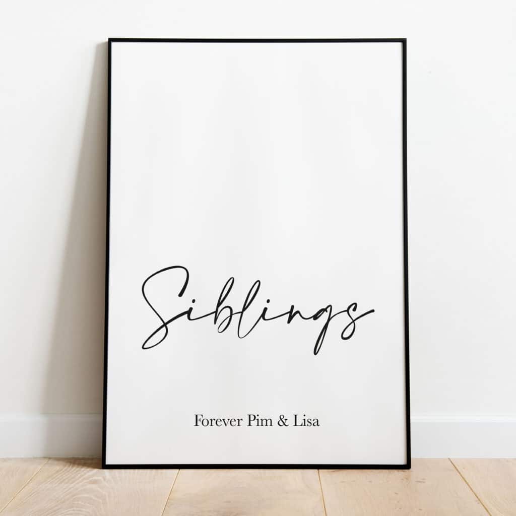Poster - Siblings | Wallll - Snelle, Betrouwbare Levering